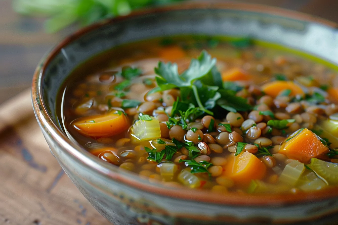 Soupe de Lentilles (Soupe Végétarienne facile et rapide à cuisiner ...