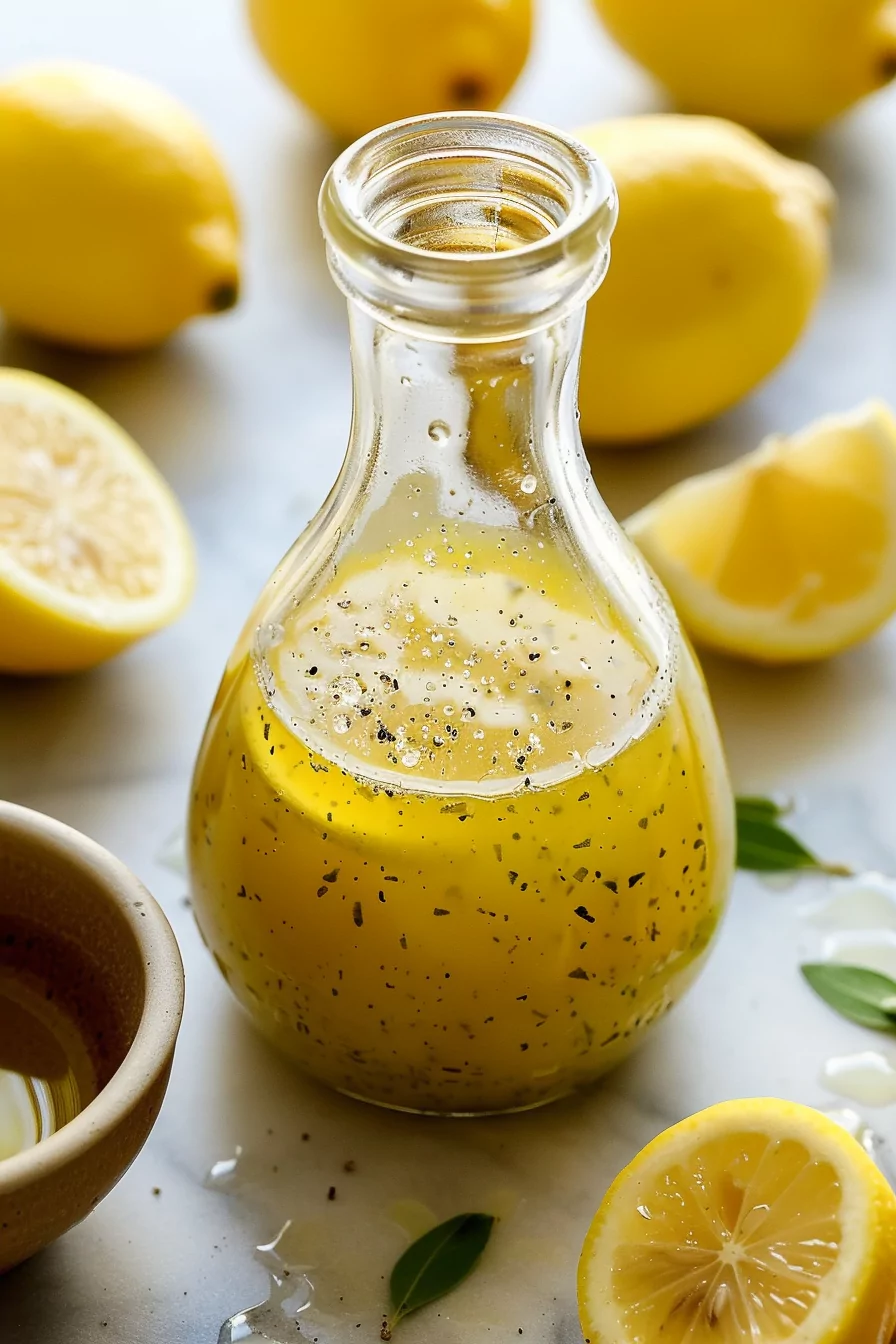 Recette Vinaigrette au citron (jus de citron, vinaigre de cidre, huile ...
